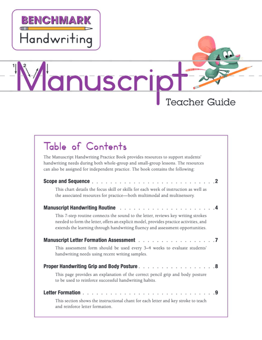 Benchmark Writing - View Virtual Samples
