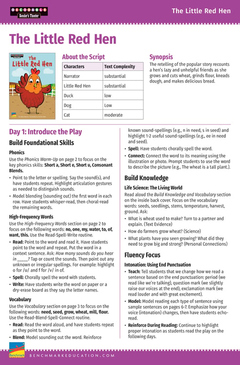 Decodables Readers Theater - View Virtual Samples